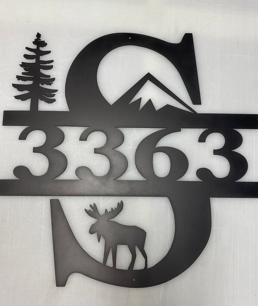 Address Sign wilderness Letter, 14 ga metal , powder coated – Dynamic ...